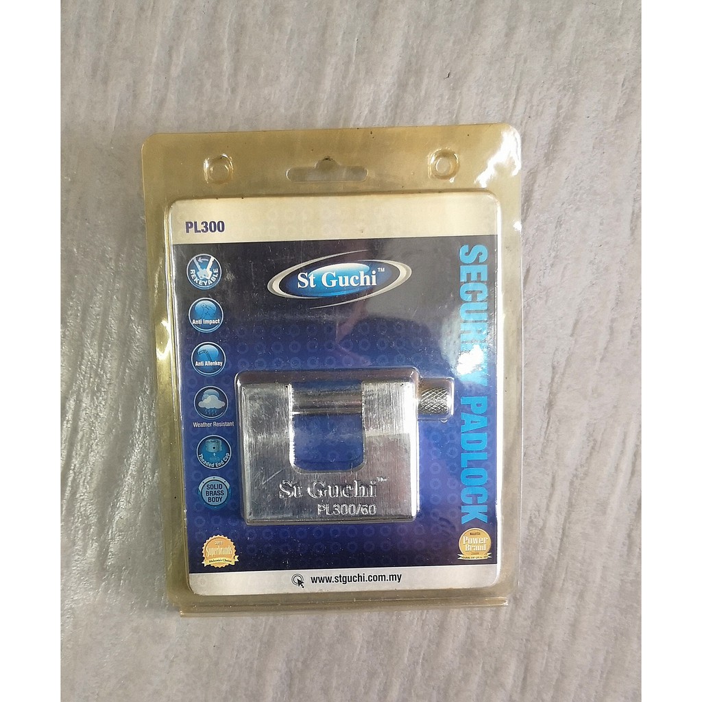 ST GUCHI PL300(50MM/60MM) ARMOURED PAD LOCK | Shopee Malaysia