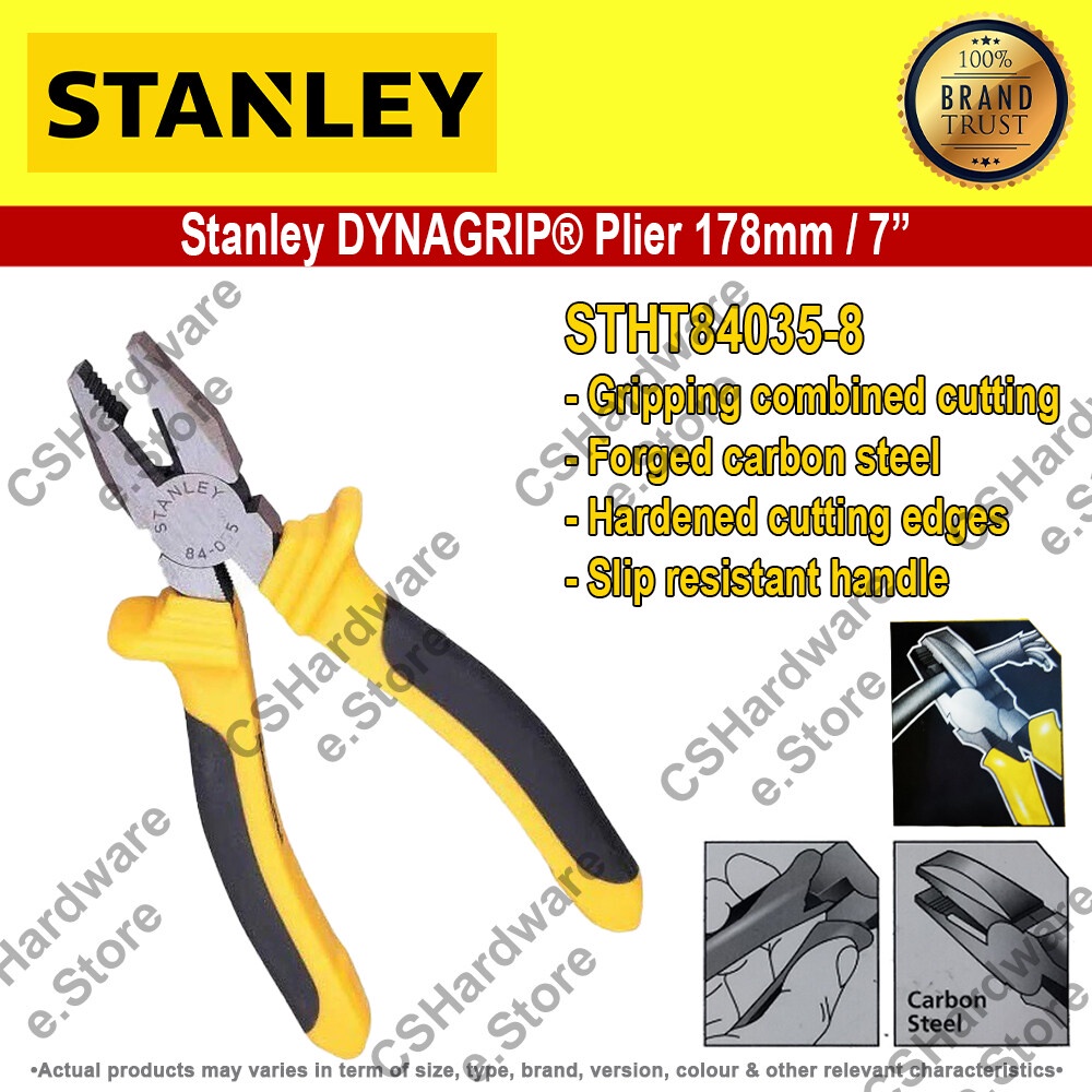 Stanley DYNAGRIP Linesman Plier Combination Plier 7 inch (178mm) # ...