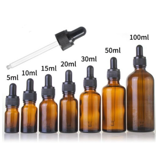 Thick Amber Glass Dropper Bottle, Dripper Bottle for DIY Liquid ...