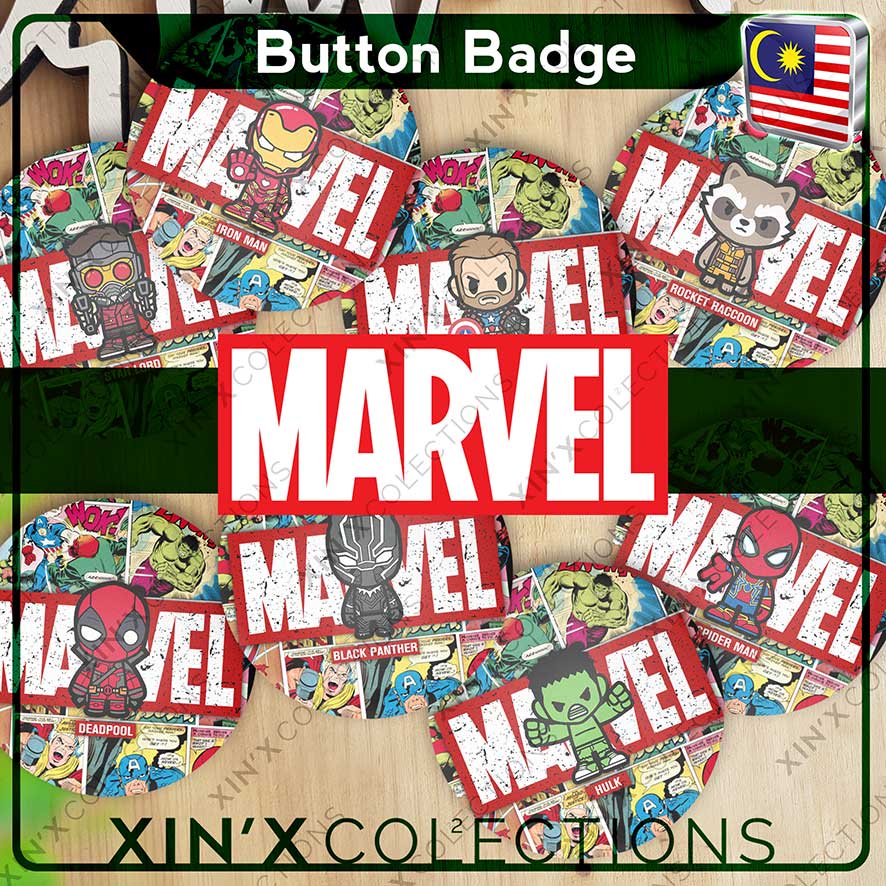 BUTTON BADGE PIN SAFEPIN avengers IRONMAN MARVEL AMERICAN CAPTAIN ...