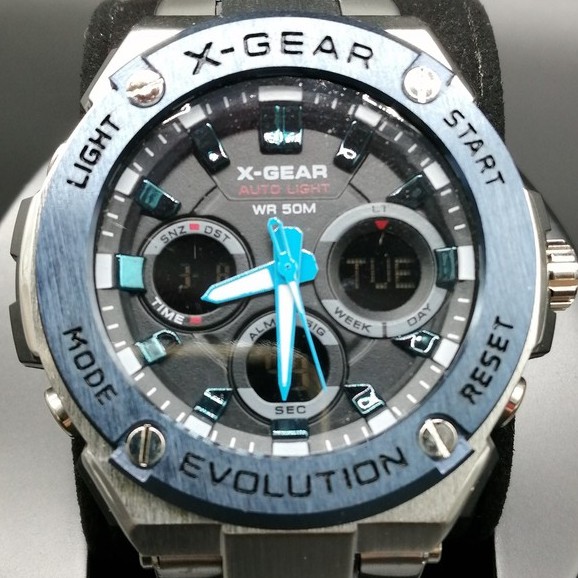 X-GEAR MEN ANALOG/DIGITAL WATCH 3788 B STAINLESS STEEL BAND | Shopee ...