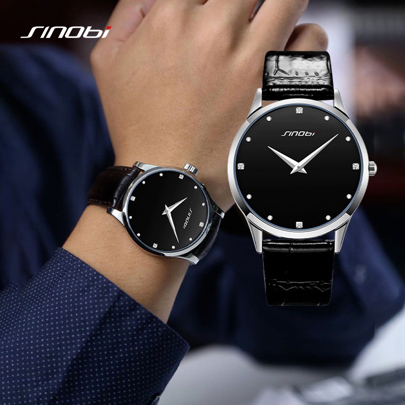 SINOBI couple watch fashion simple leisure double needle men's and ...