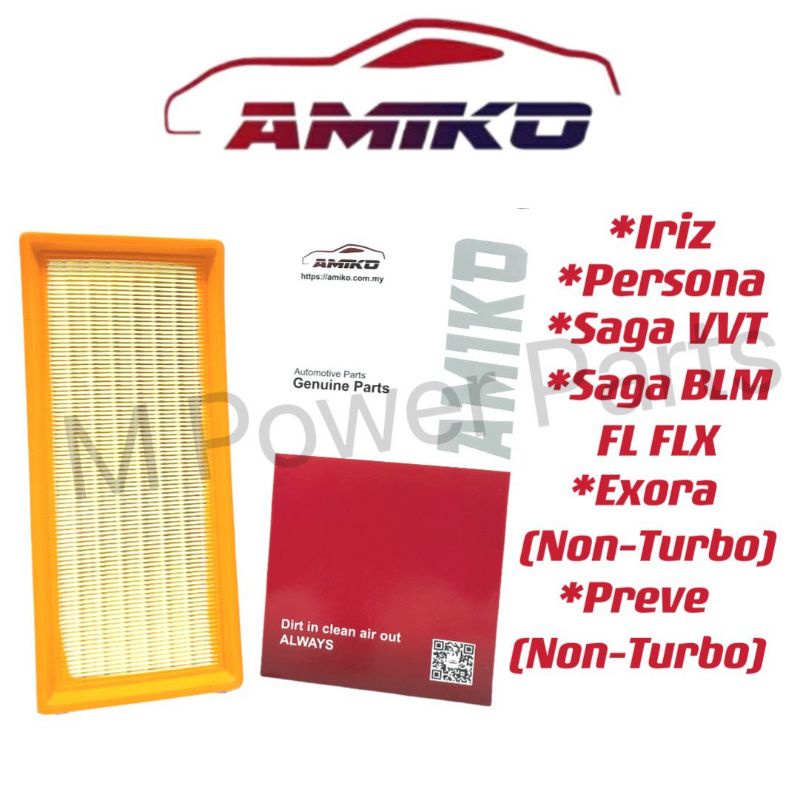 AMIKO Air Filter Proton Saga BLM,Saga FL FLX,Saga VVT,Persona VVT,Iriz ...