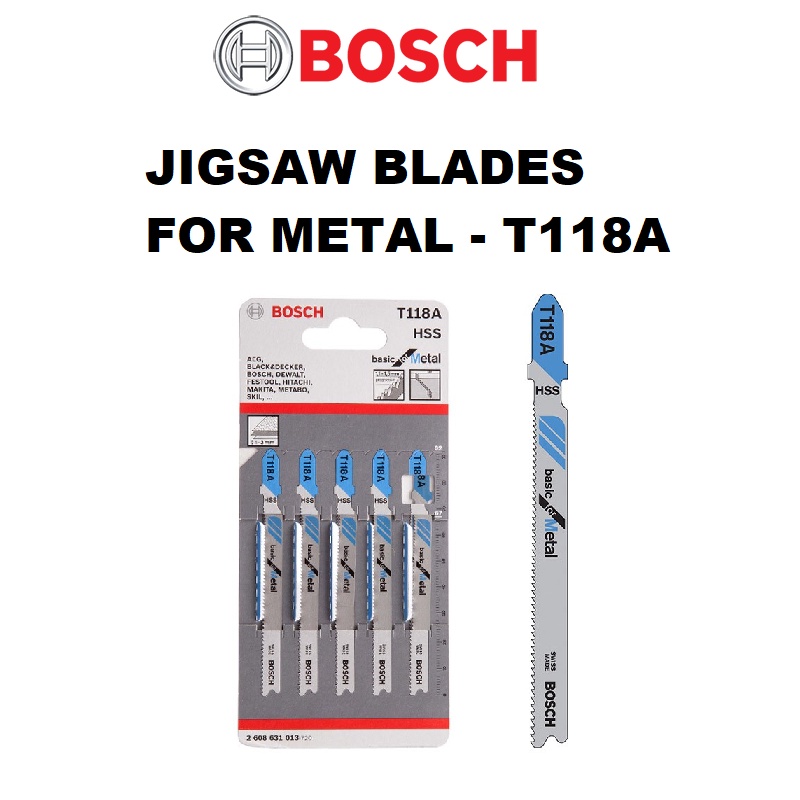 BOSCH T118A JIGSAW BLADES FOR METAL (1PC) - 2608631013 | Shopee Malaysia