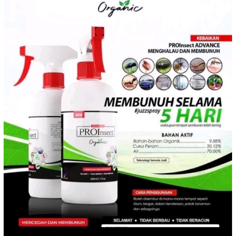 proinsect viral spray semut serangga lipas pijat tanaman bunga sayur ...