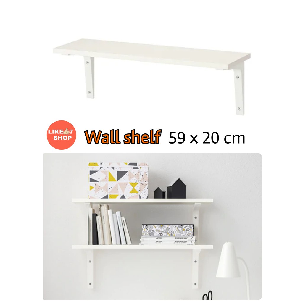 IKEA BURHULT / EKBY STÖDIS Wall shelf (white) | Shopee Malaysia
