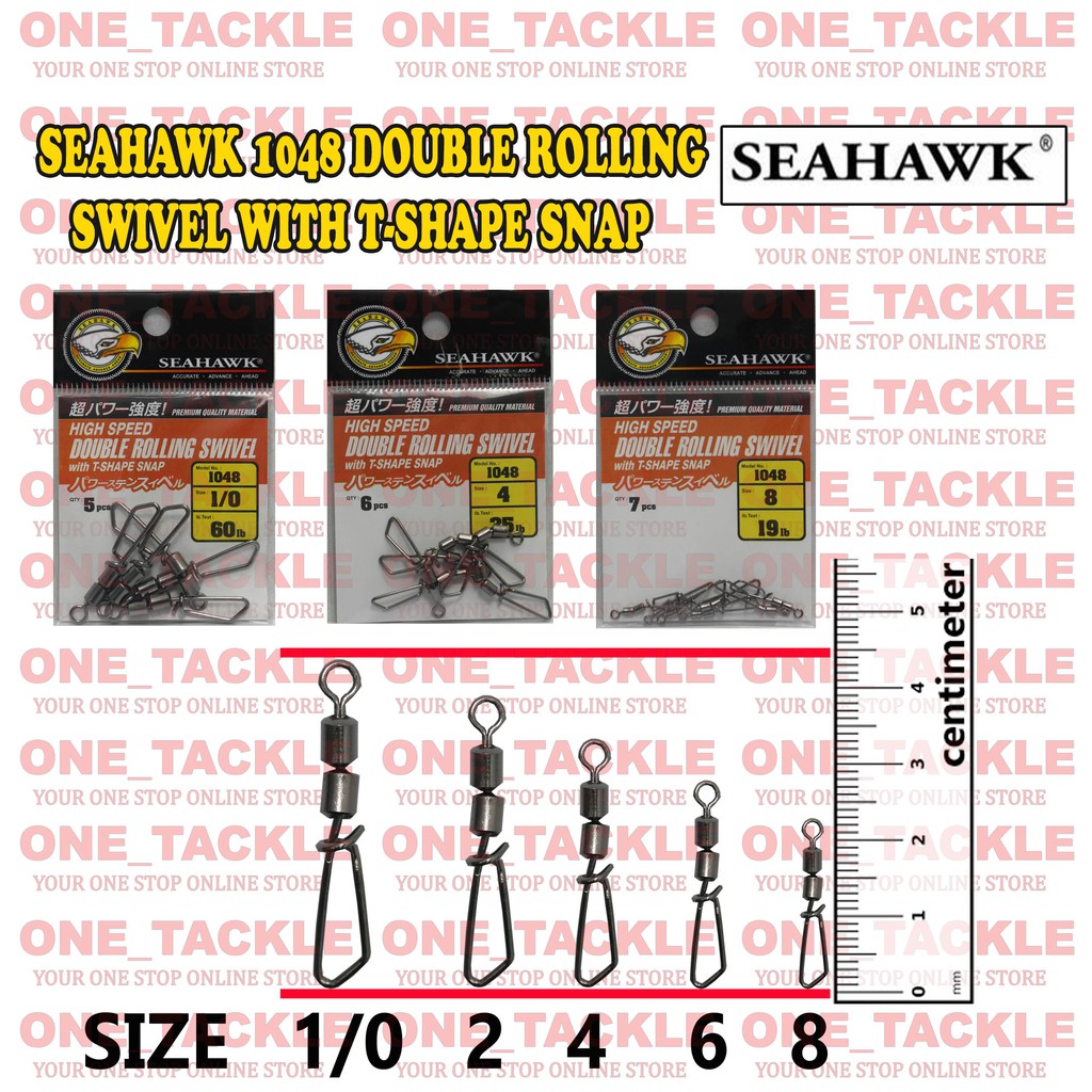 Seahawk High Speed Double Rolling Swivel With T-Shape Snap (1048 ...