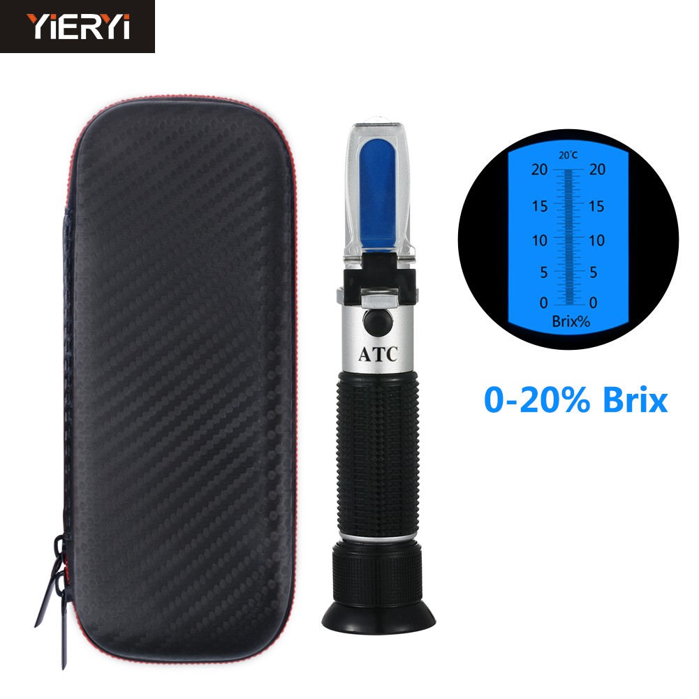 0-20% Brix Meter Brix Detector Refractometer 0-20% Portable Hand Held ...