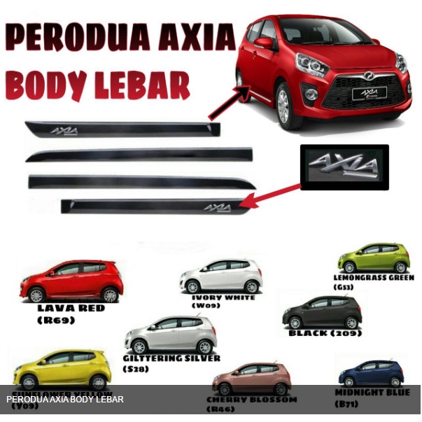 DC- Perodua Axia (2014 - Present) Car Side Door Moulding Body Lining ...