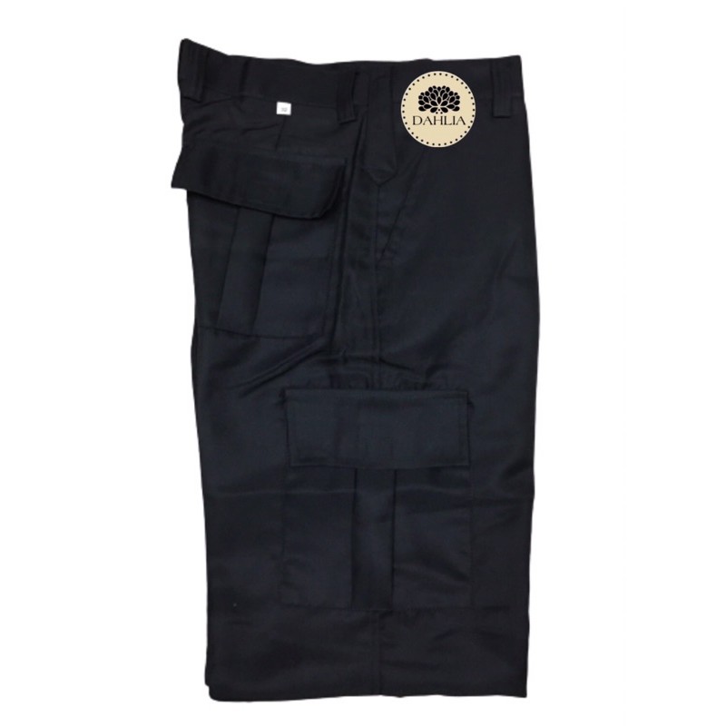 BLACK SLACK PANT MULTI POCKET SECURITY GUARD PANT WORKING PANT SELUAR ...