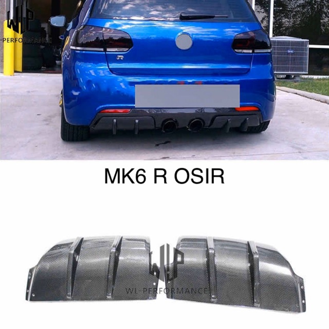 Volkswagen Golf mk6 R R20 rear Addon osir carbon fiber fibre lip ...