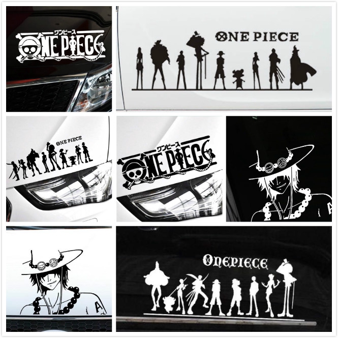 One Piece Luffy Ace Car Stickers Car Eyebrow Door Window sticker ...