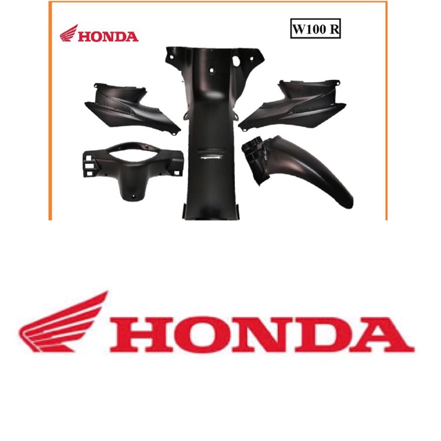 Wave100 r wave 100 r w100r wave100r MATT BLACK INNER body COVER set ...