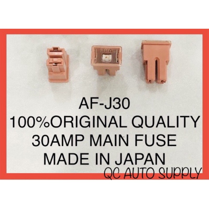 AF-K30 ORIGINAL 30AMP MAIN FUSE FOR USE ON: UNIVERSAL VEHICLE (100%NEW ...