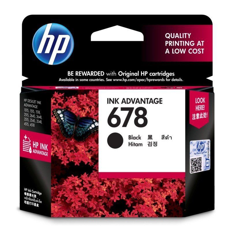 HP 678 Black Original Ink Advantage Cartridge (CZ107AA) | Shopee Malaysia