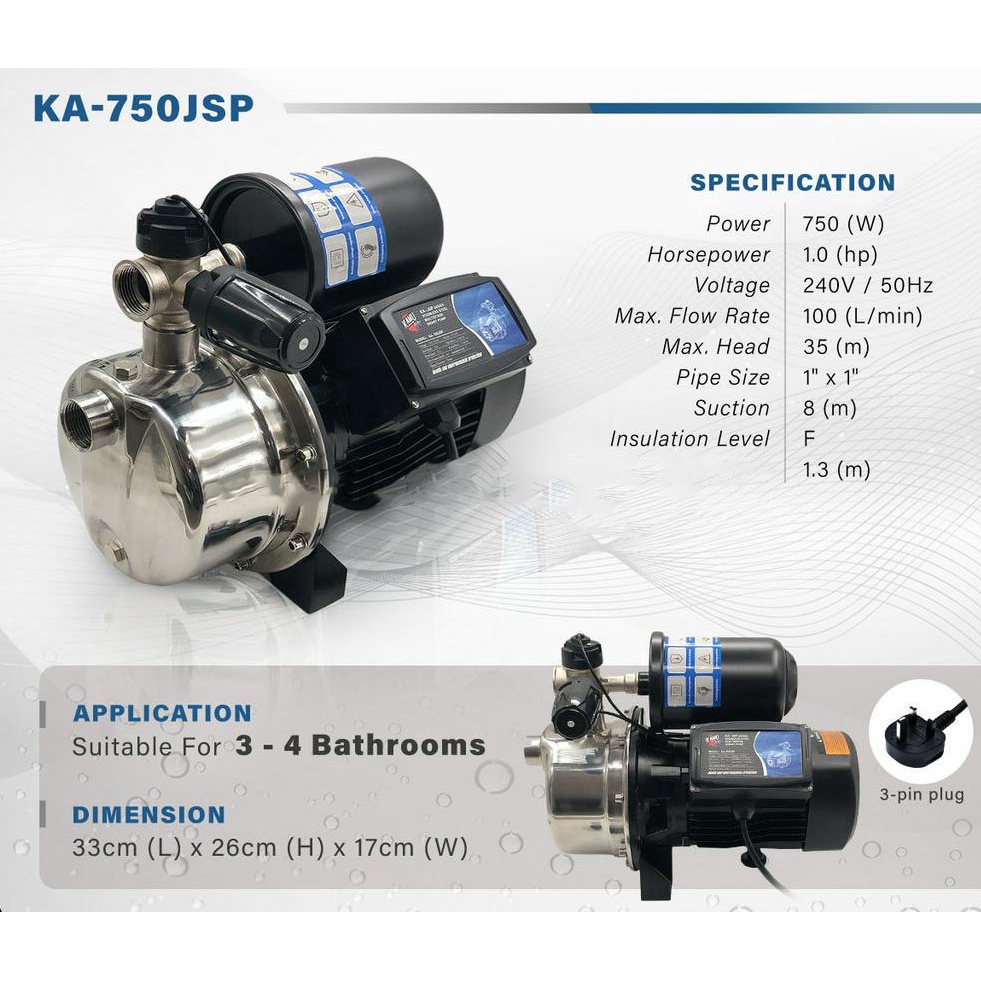 [ 1 UNIT ] Kamu Automatic (Japan)Intelligent Self Priming Water Pump ...
