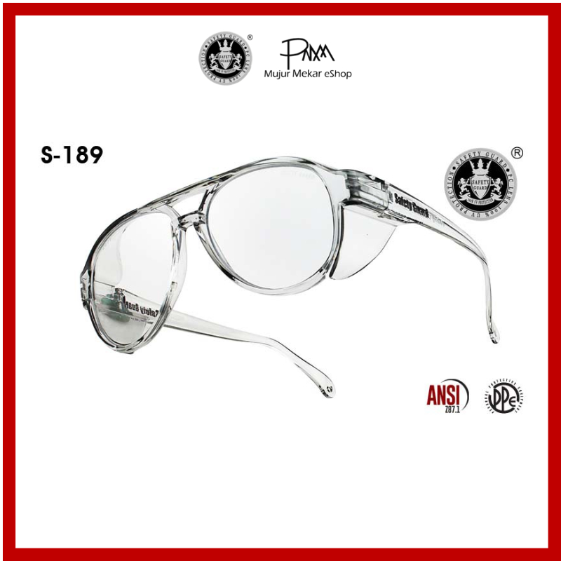 [SIRIM] SAFETY GUARD SAFETY GLASSES/ EYE PROTECTION (S-189) - 100% UV ...