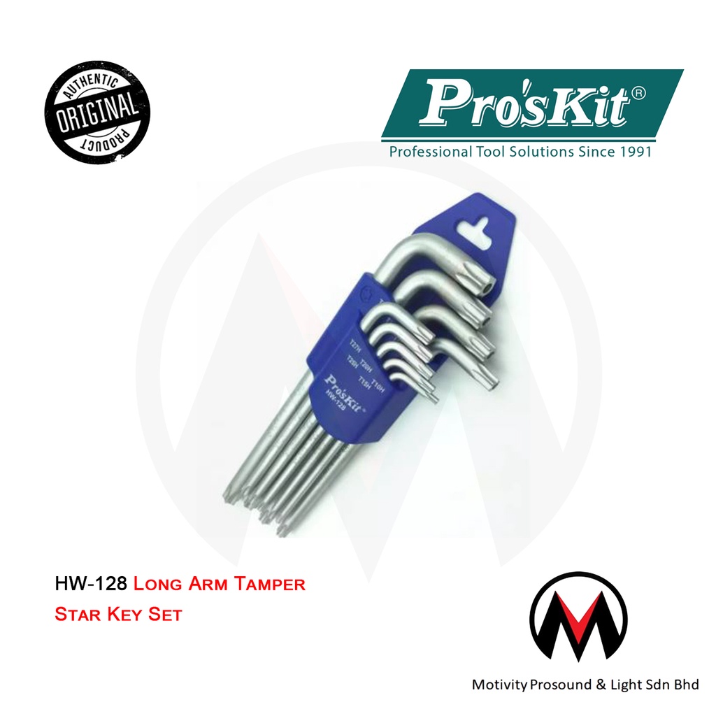Pro'sKit HW-128 9pcs Long Arm Tamper Key Set - Taiwan | Shopee Malaysia