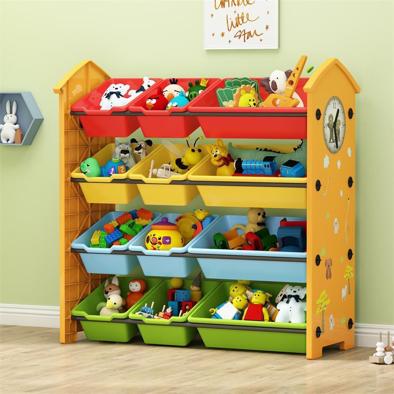 Children's toy storage rack toy shelf baby bookshelf racks multi-layer ...