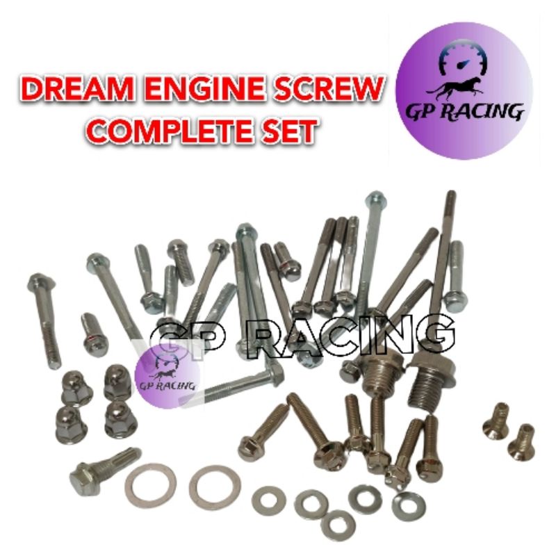 EX5 HP EX5 DREAM SCREW NUT ENJIN SET SCREW ENGINE BOLT "GP RACING ...