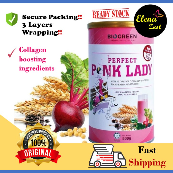 Biogreen Perfect Pink Lady Collagen Oatmilk 500g (EXP:4/2023) | Shopee ...