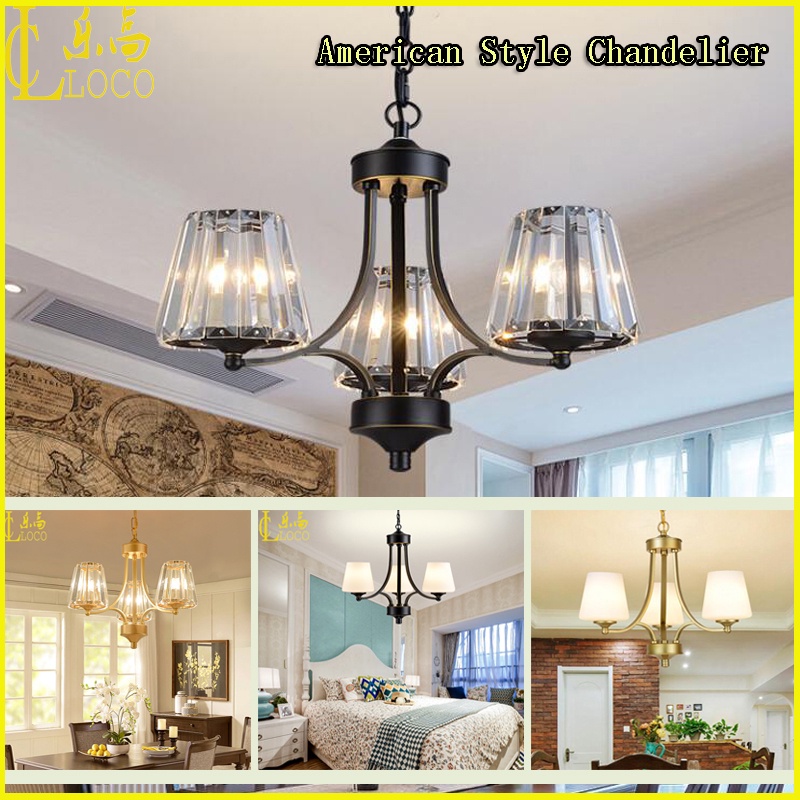 LOCO LED Chandelier Ceiling Light Modern 3 Heads Chandelier Lamp Living ...