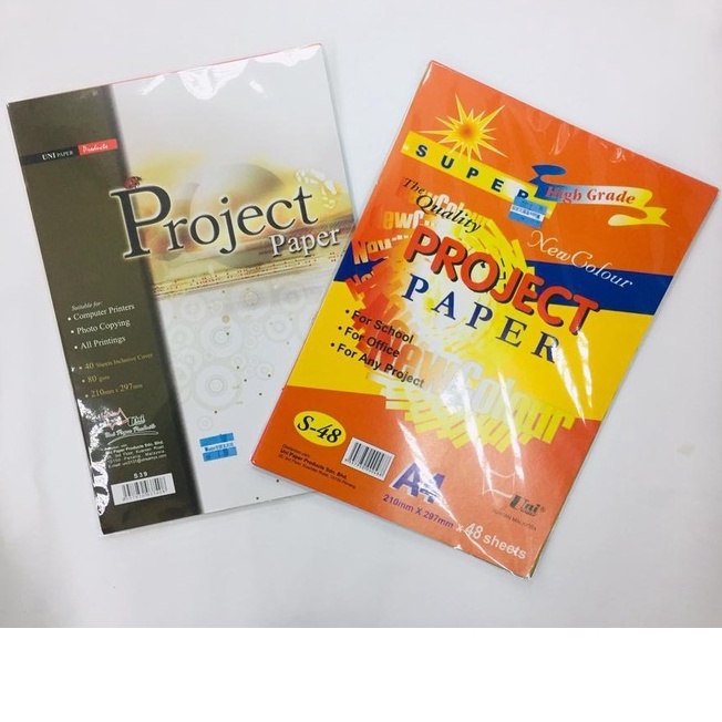 UNI PAPER Project Paper Colour Paper / Kertas Warna / Mix Colour A4 ...