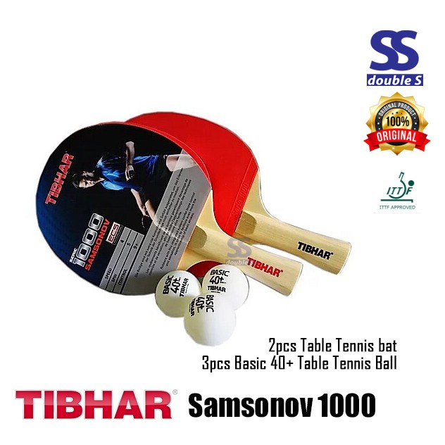 Tibhar Table Tennis Bat 2 in1 With Ping Pong Ball/Series 1000 Samsonov ...