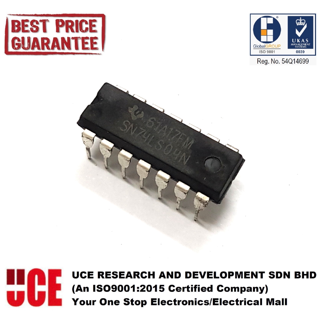 7404 / DM74LS04N / SN74LS04 / HD74LS04N / 74LS04 ( HEX INVERTERS ...