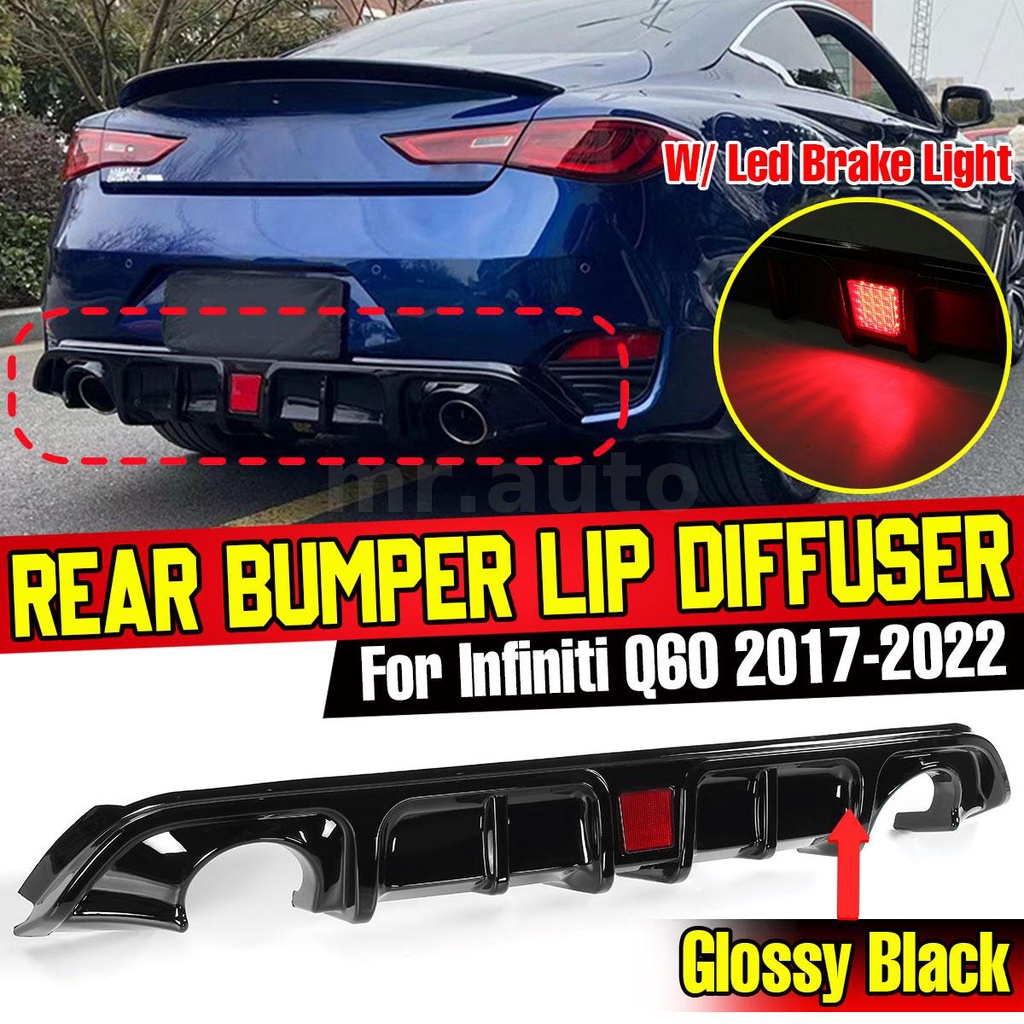 For 17-19 Infiniti Q60 2DR Coupe JDM Style Rear Bumper Lip Diffuser ...
