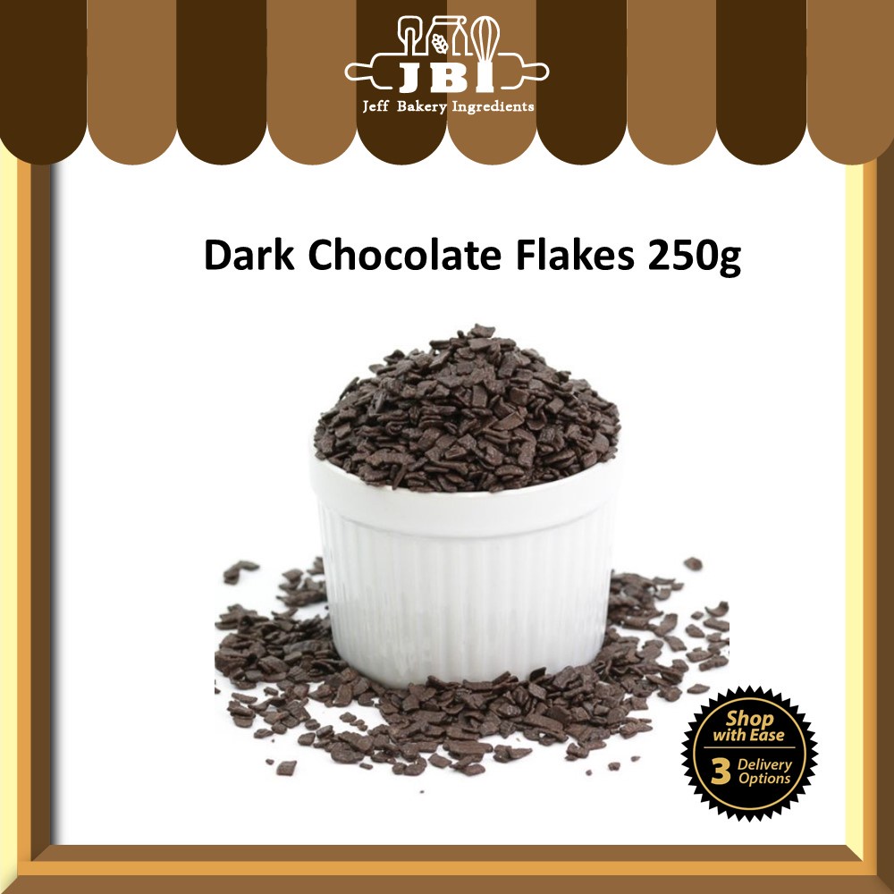 Dark Chocolate Flakes 250g Compound Flake | Shopee Malaysia
