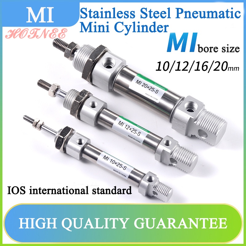 MI Pneumatic Air Cylinder Stainless Steel Cylinder MI10/12/16/20 ...