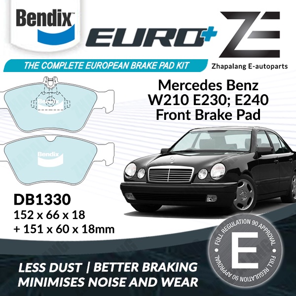 Bendix Euro Plus DB1330 Low Dust Mercedes Benz W210 E230 E240 Front ...
