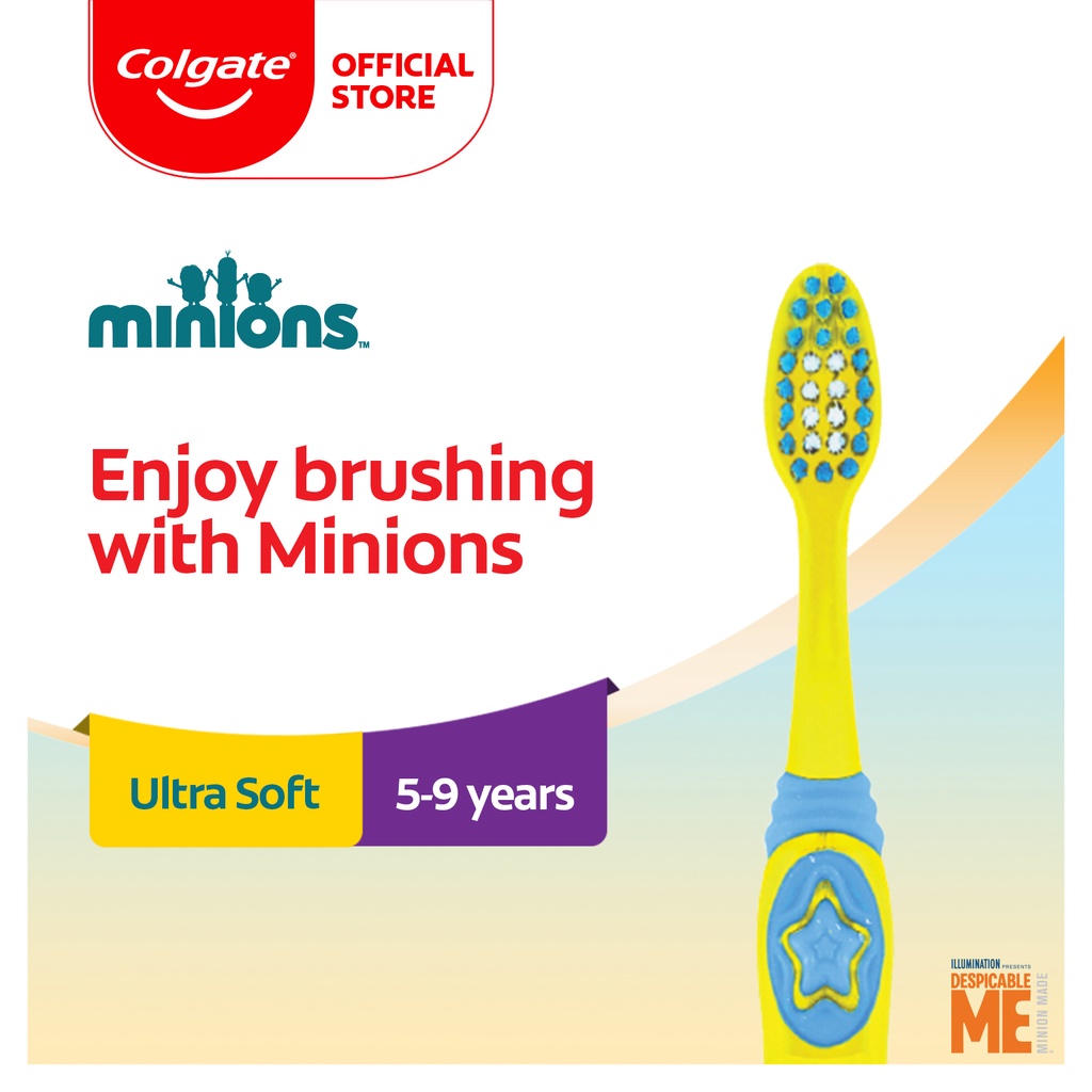 Colgate Kids Minion Toothbrush 5-9 Years (Ultra Soft) | Shopee Malaysia