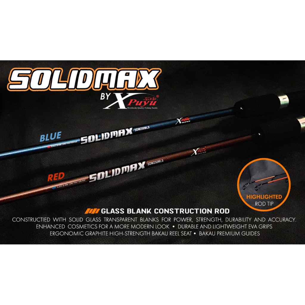 Joran XPuyu Fishing Rod Solid Max Spinning Rod 4'0"ft - 8'0"ft 2 Color ...