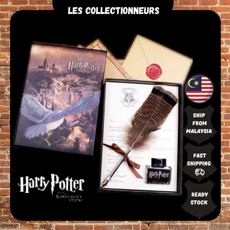 Harry Potter Vintage Feather Quill Pen Ink Dip Pen Set Harry Potter ...