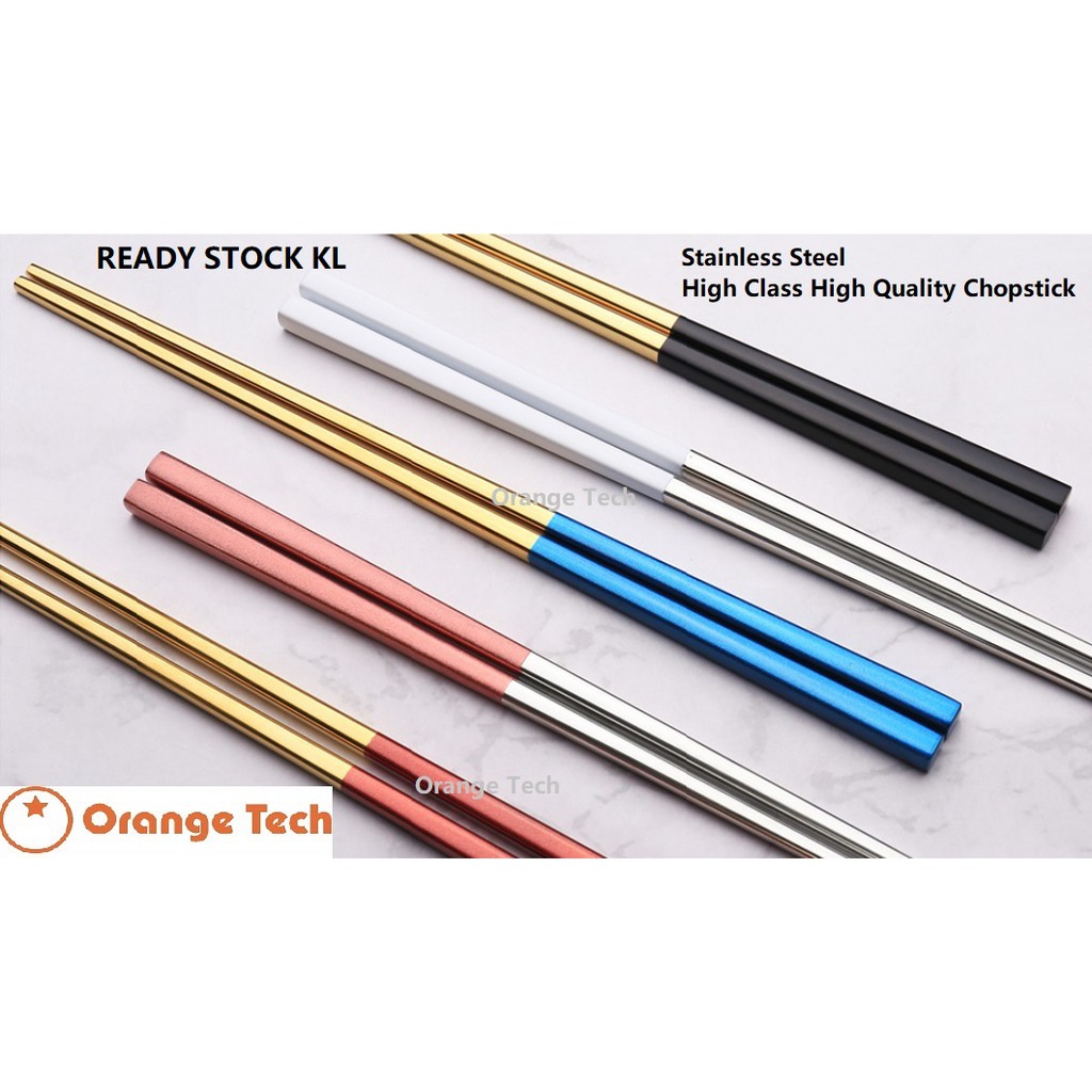 Stainless Steel High Quality 304 Gold Silver Titanium1 Pair Chopstick ...
