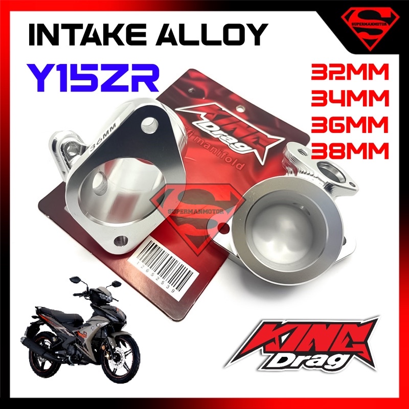INTAKE PIPE RACING SUPER HEAD ALLOY KING DRAG YAMAHA Y15 V1 V2 Y15ZR ...