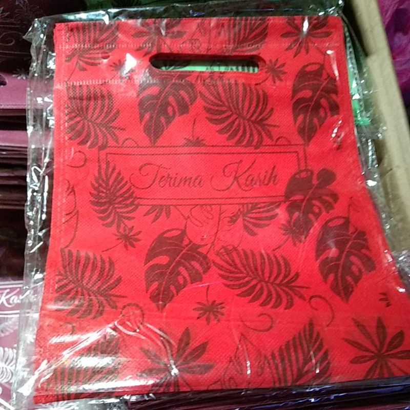 100pcs Goodies BAG WOVEN 20CMX25CM Beg Kain Murah Paper Beg Murah Bajet ...