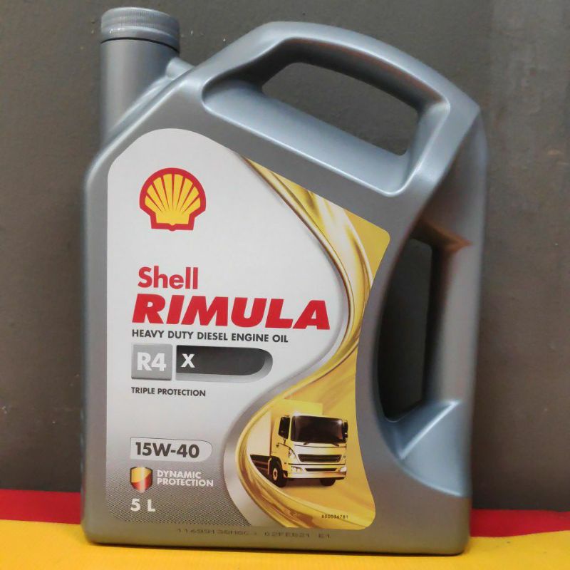 Shell Lubricant Oil Rimula R4 X 15w-40 5L (Minyak Hitam Lori) | Shopee ...