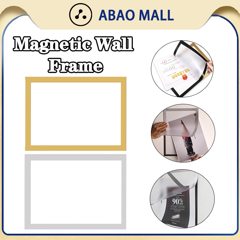 A4 Magnetic Wall Frame Photo Frame Wall Sticker Display Card Applicable ...