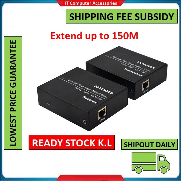 150M HDMI IR Extender Repeater LAN CAT5E/6 Cable 3D Video Expansion ...
