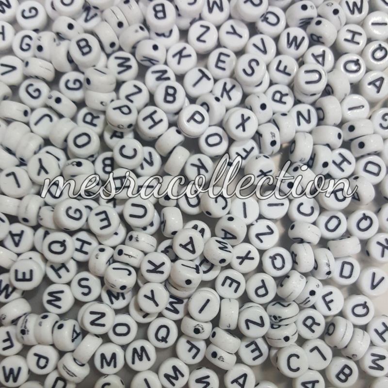 AB05C ALPHABET BEADS manik huruf ABC abjad comel cute utk aktiviti ...