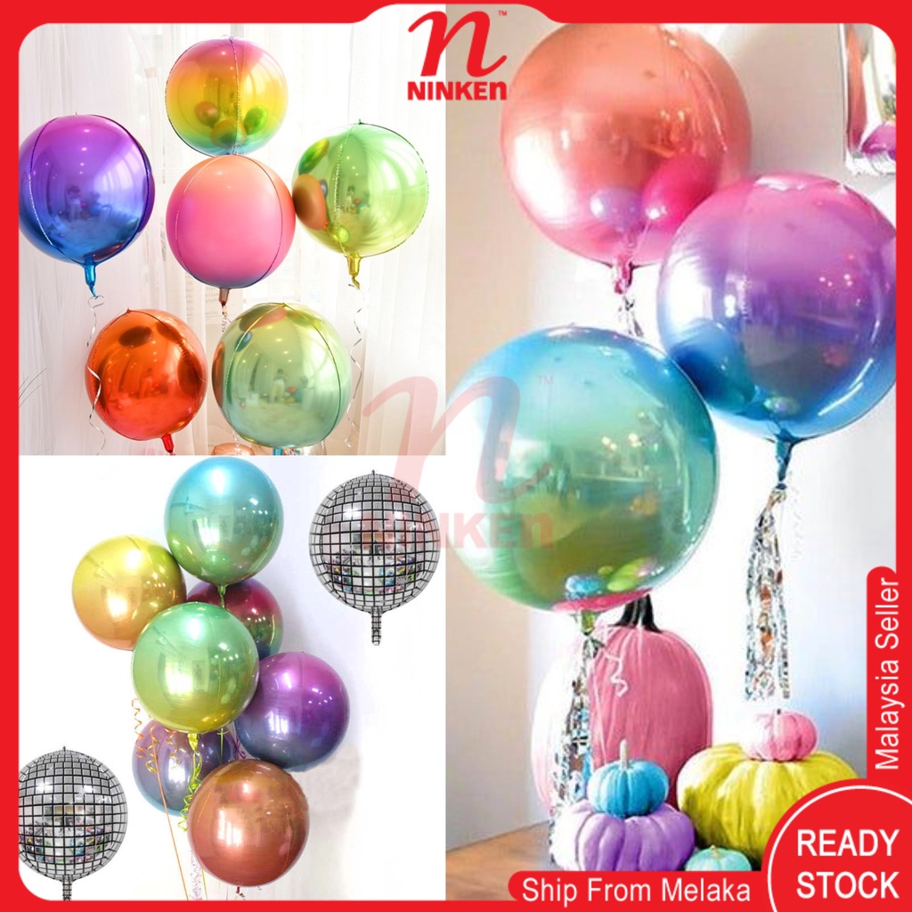 1 Pc 4D Disco Foil Orbz Sphere Balloons Party Celebration Decorations ...
