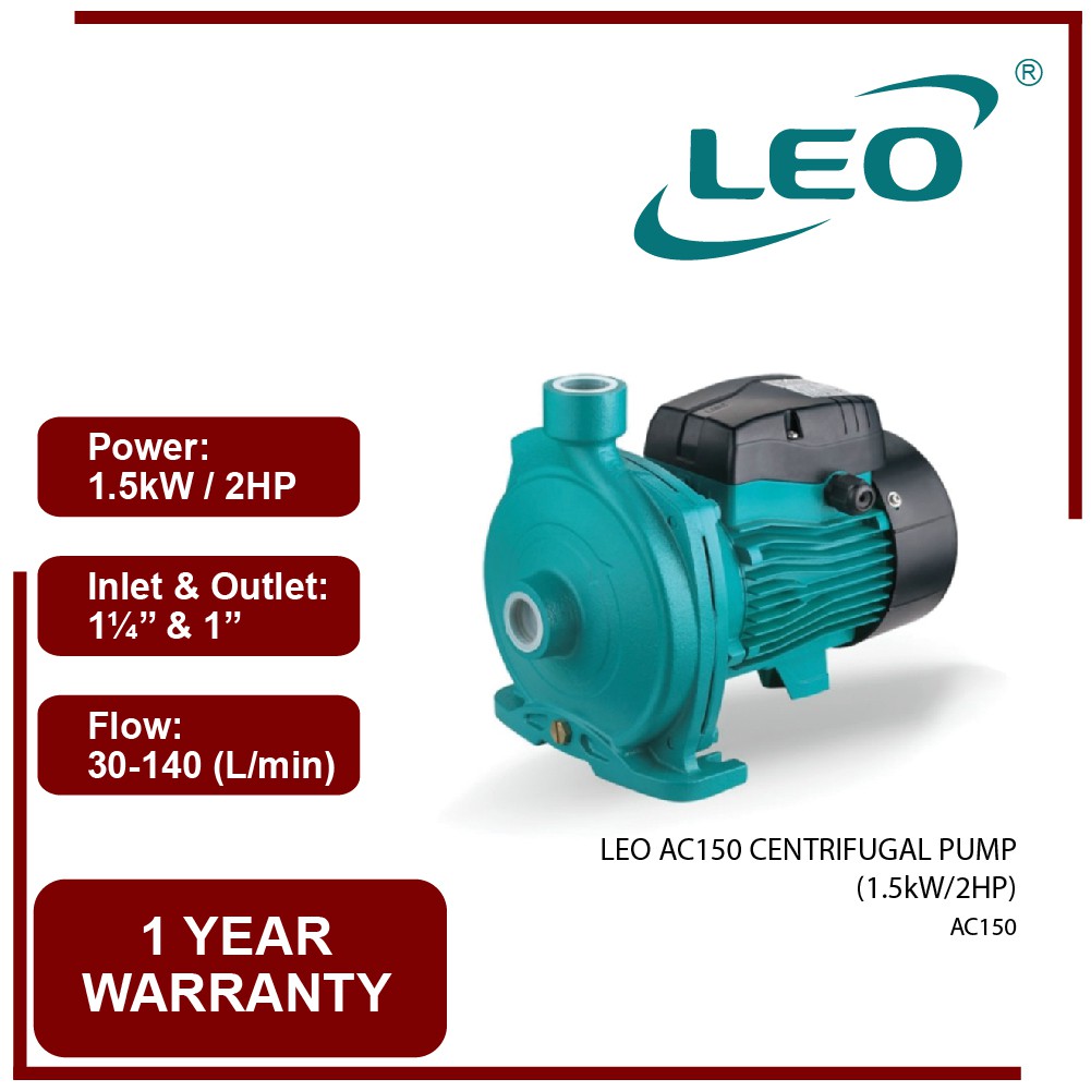 LEO AC150 CENTRIFUGAL PUMP (1.5kW/2HP) | Shopee Malaysia