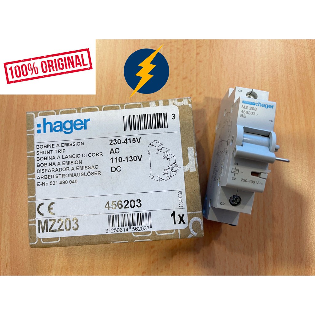 HAGER MZ203 Shunt trip 230-415V AC 110-130V DC | Shopee Malaysia