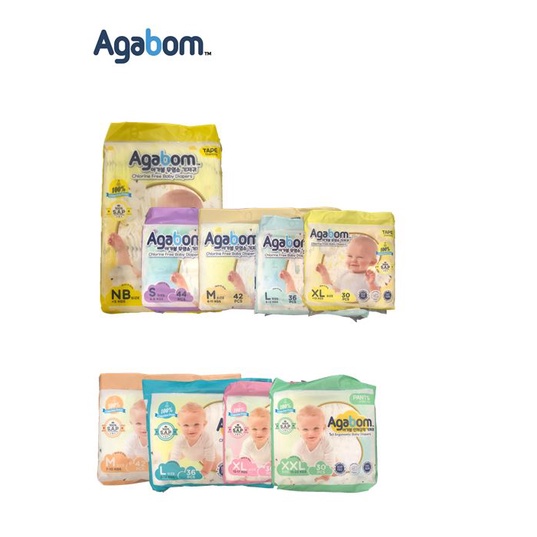 AGABOM DIAPERS TAPE/ PANTS (NB/S/M/L/XL/XXL) | Shopee Malaysia