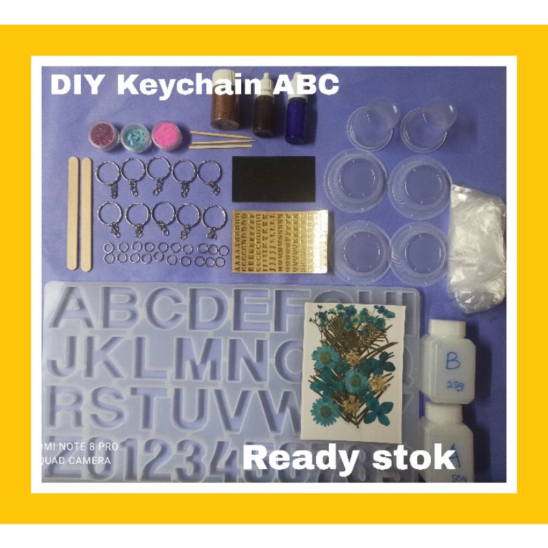 Rosseain2*DIY EPOXY RESIN KEYCHAIN epoxy resin set trial alphabet ...