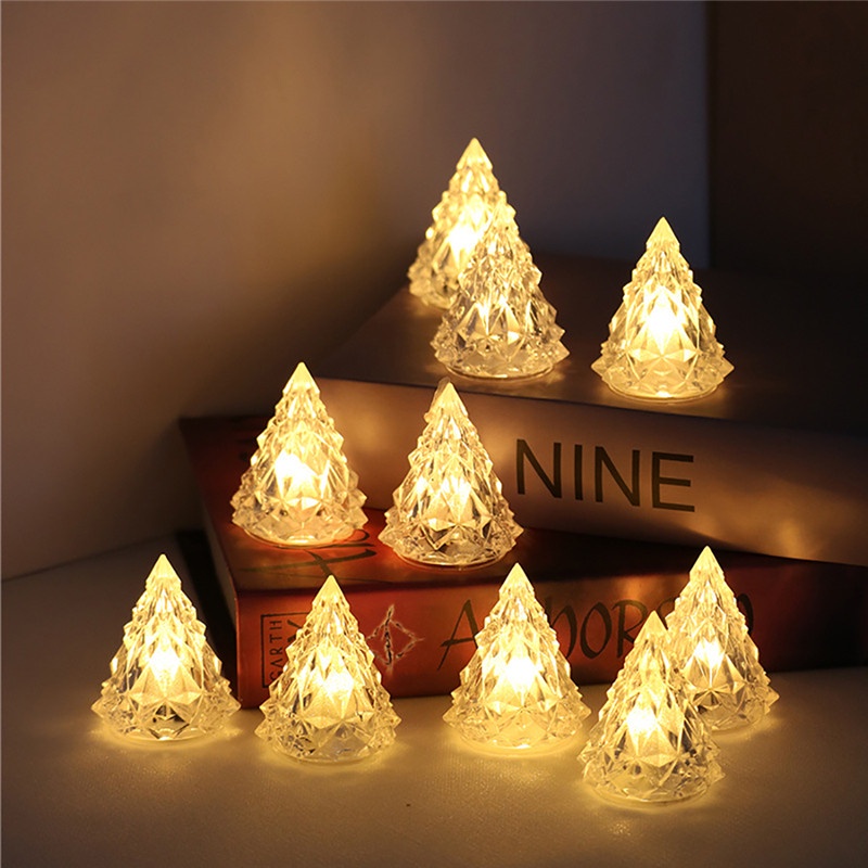Christmas Tree Night Lights Desktop Bar Atmosphere Light Romantic ...