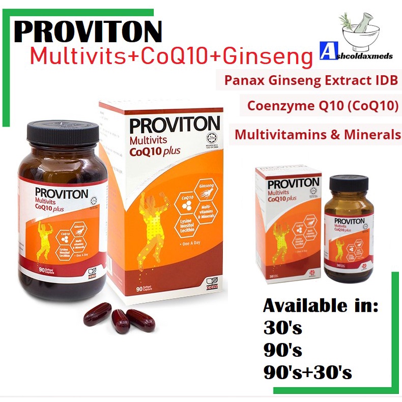 EXP03/26 PROVITON COQ10 PLUS MULTIVITAMINS 90S+30S OR 90'S OR 30S ...
